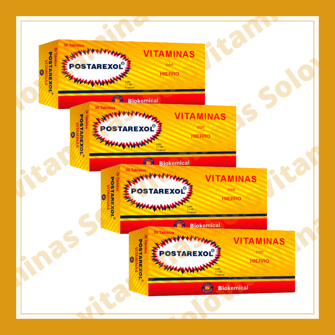 POSTAREXOL 30 Tabletas 4 PACK - Solo Vitaminas