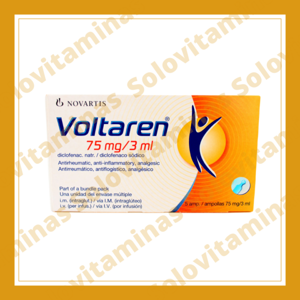 VOLTAREN Inyectable 75 mg/3ml 5 Ampollas - Solo Vitaminas