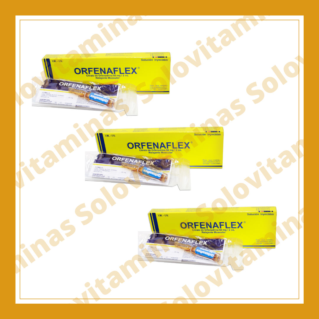 ORFENAFLEX 60 mg Inyectable 3 PACK - Solo Vitaminas