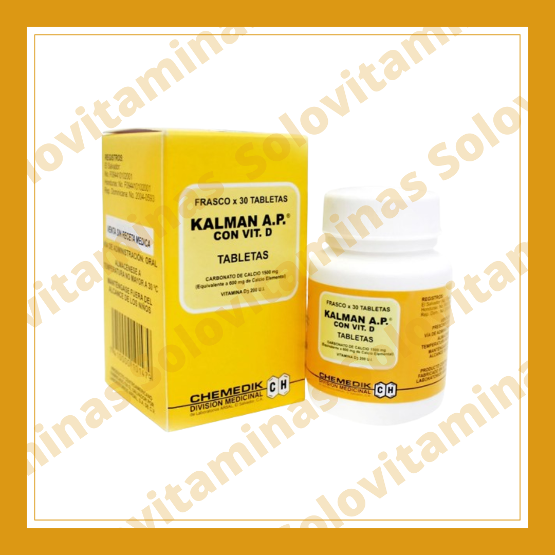KALMAN A.P con Vitamina D 30 Tabletas - Solo Vitaminas