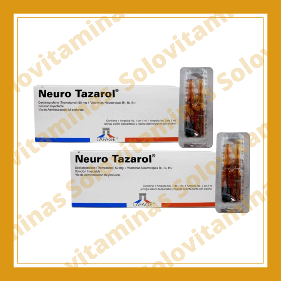NEURO-TAZAROL Inyectable 2 Ampollas 2 PACK - Solo Vitaminas