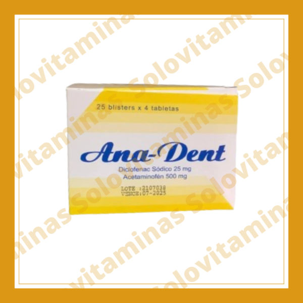 ANA-DENT 25 Sobres de 4 Tabletas - Solo Vitaminas