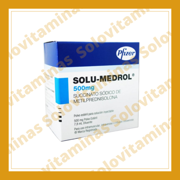 SOLU-MEDROL 500mg Inyectable Vial 7.8ml - Solo Vitaminas